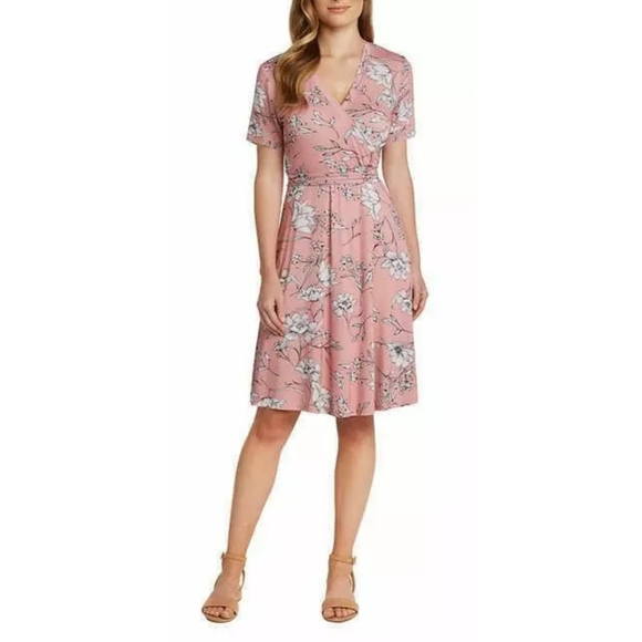 Matty M | Dresses | Matty M Wrap Front Short Sleeve Soft Dress | Poshmark